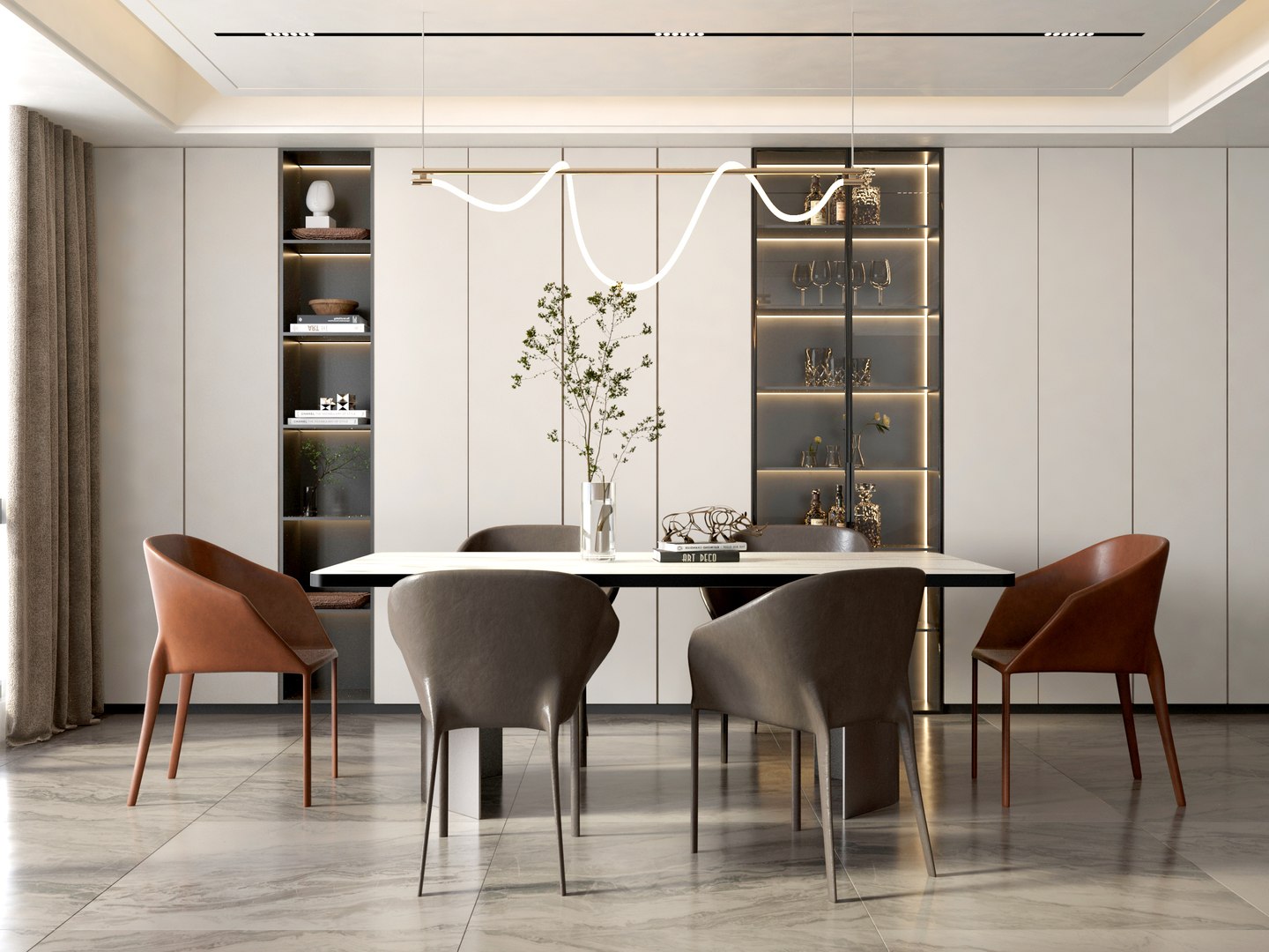 3D model dining room set - TurboSquid 2033309