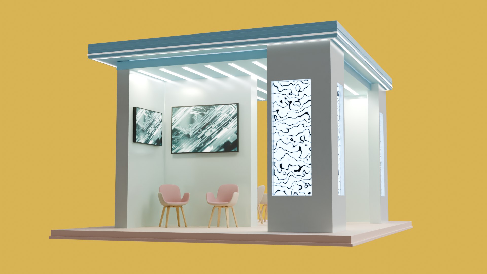 Exhibition Stall Or Booth Design For Advertisement 3D - TurboSquid 2301082