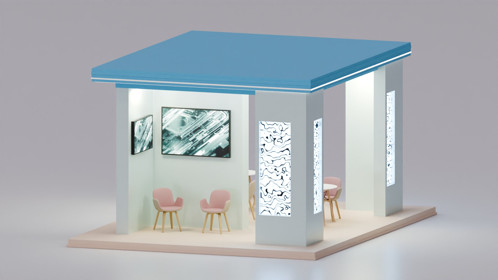 Exhibition Stall Or Booth Design For Advertisement 3D - TurboSquid 2301082