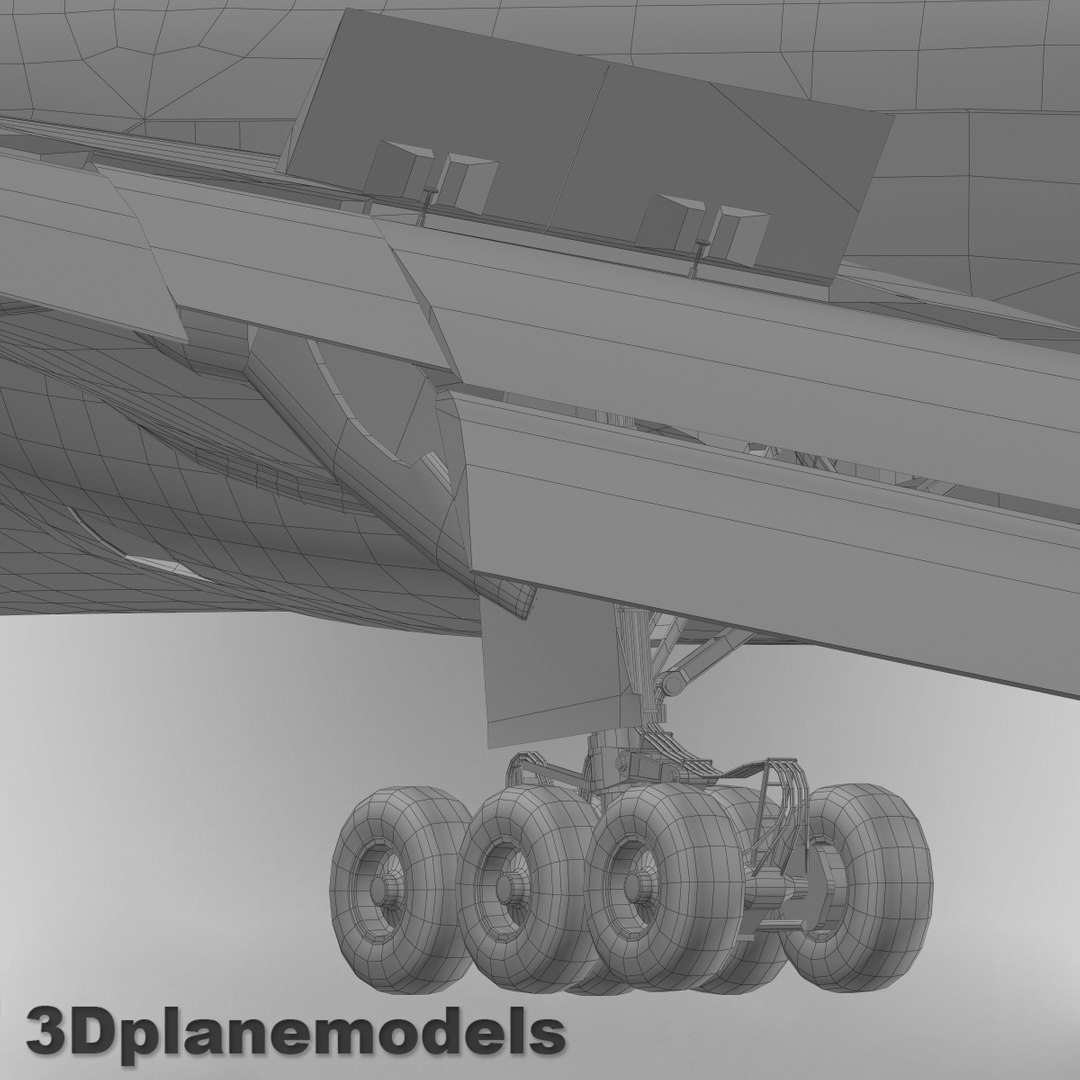 3dsmax boeing 777-300er aircraft landing