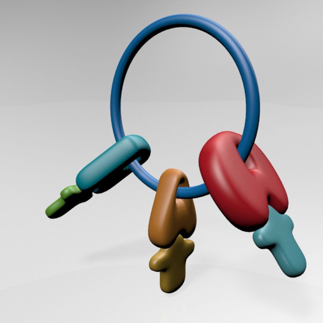 Teether Keys 01 3D model - TurboSquid 1836699