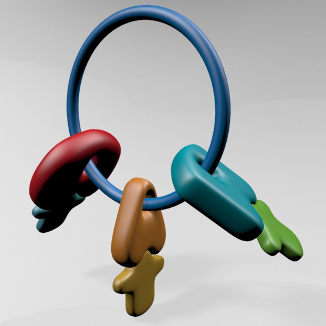Teether Keys 01 3D model - TurboSquid 1836699