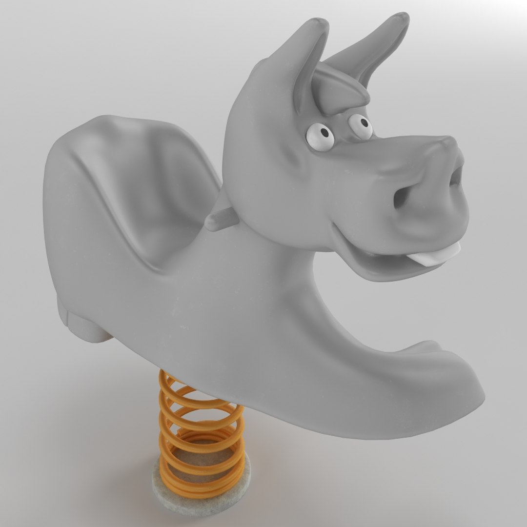 Spring swing donkey model - TurboSquid 1206641