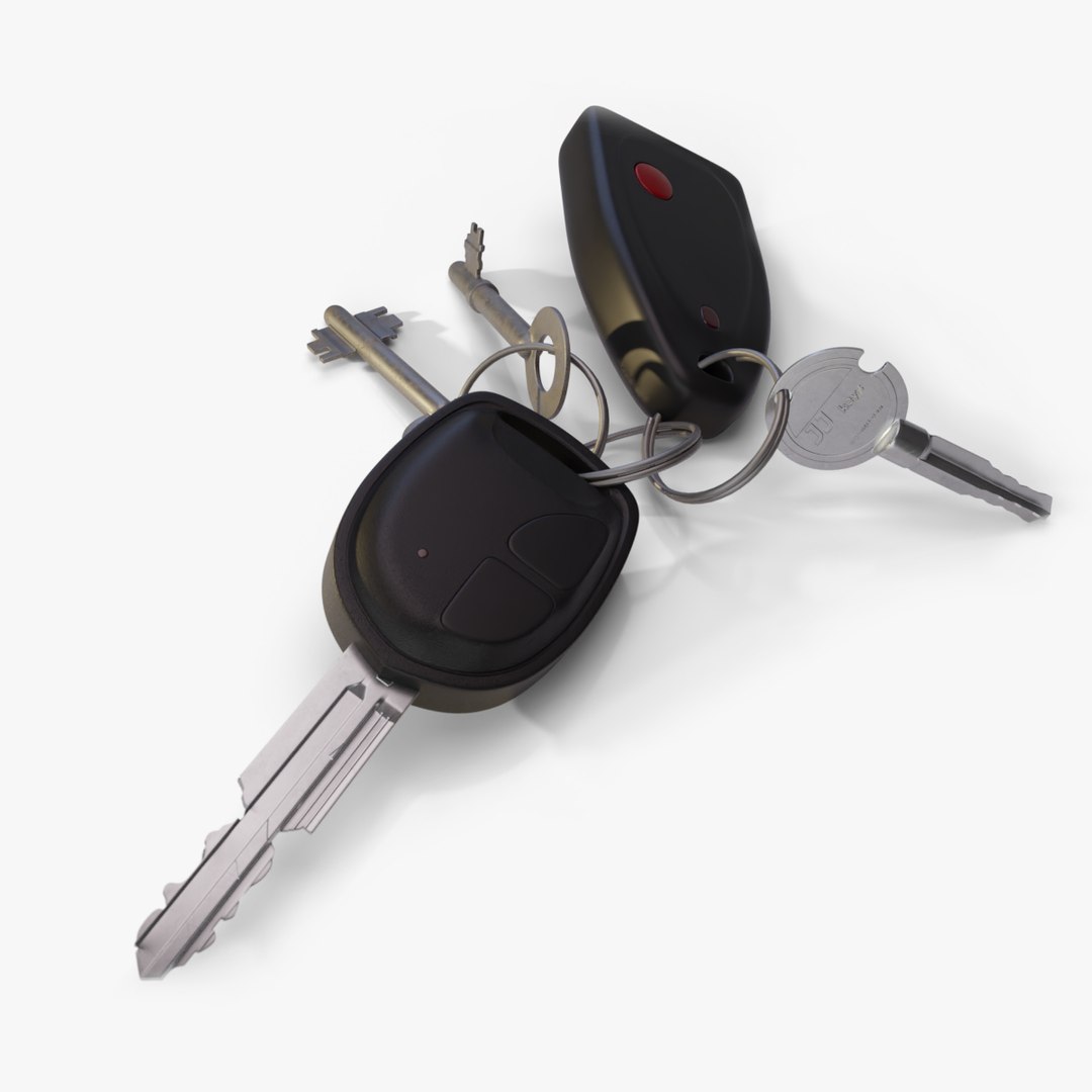 Car House Keys with security key and remote conrol 3D - TurboSquid 1954595