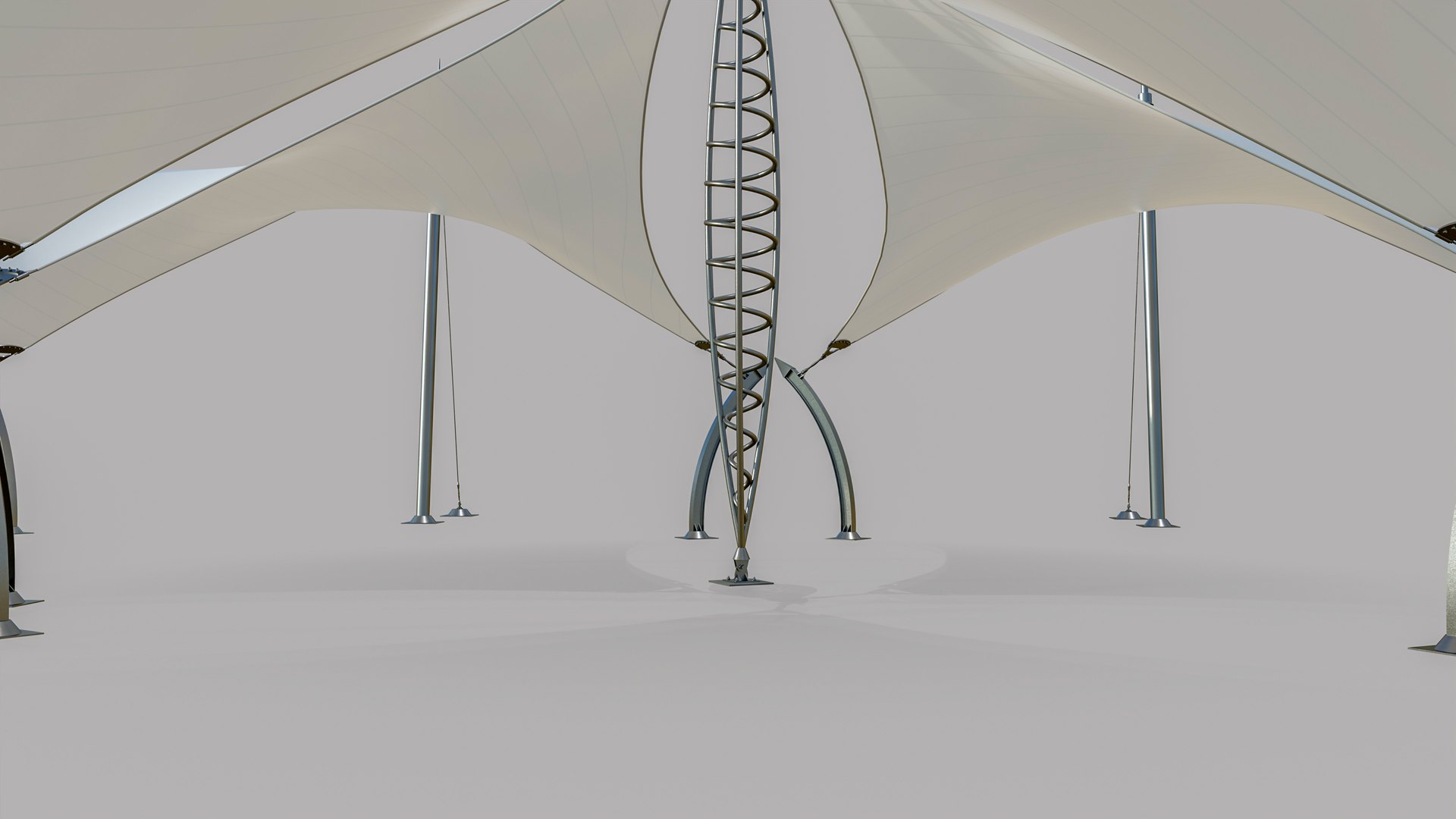 Tensile Structure Architecture 3D Model - TurboSquid 2263870