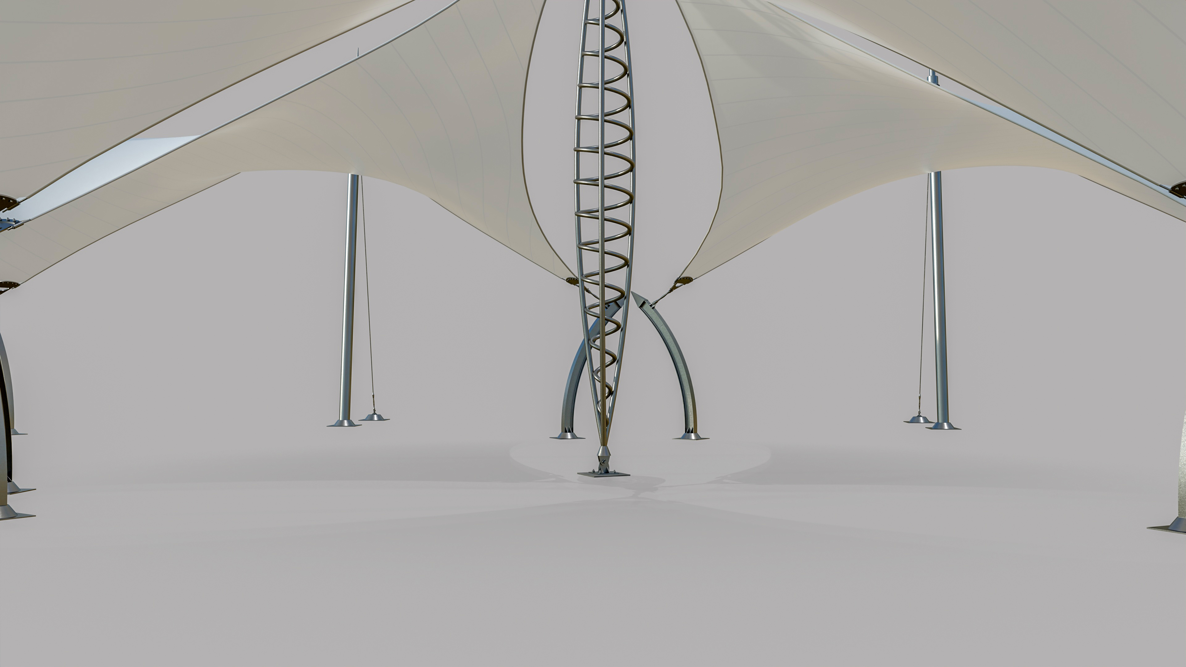 modelo 3d Arquitectura de estructura tensada - TurboSquid 2263870