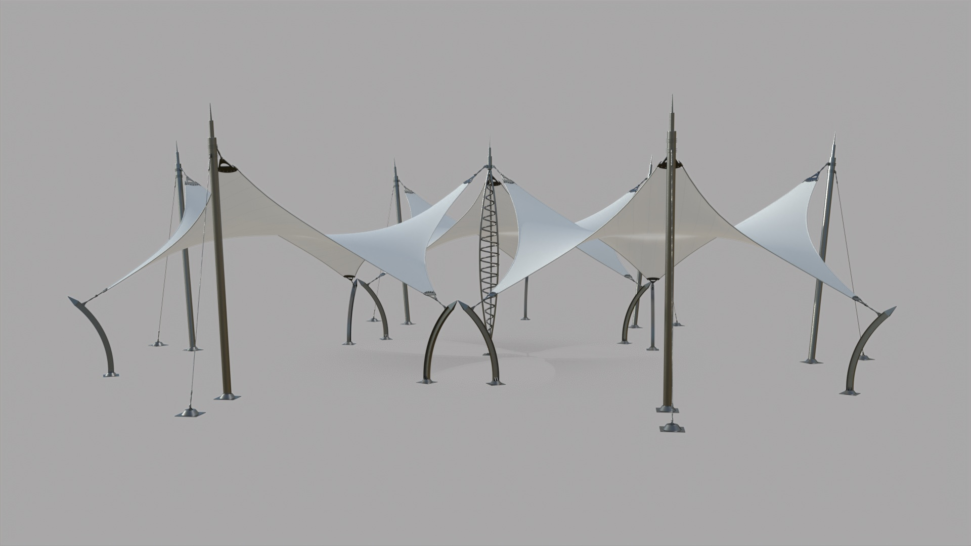 Tensile Structure Architecture 3D Model - TurboSquid 2263870
