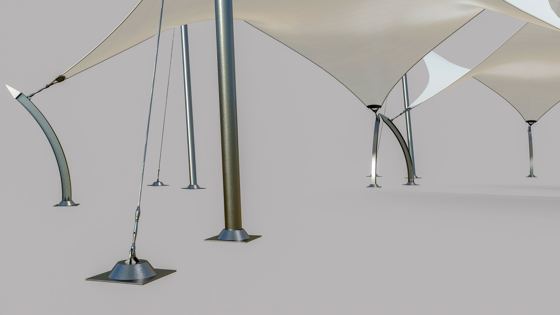 Tensile Structure Architecture 3D Model - TurboSquid 2263870