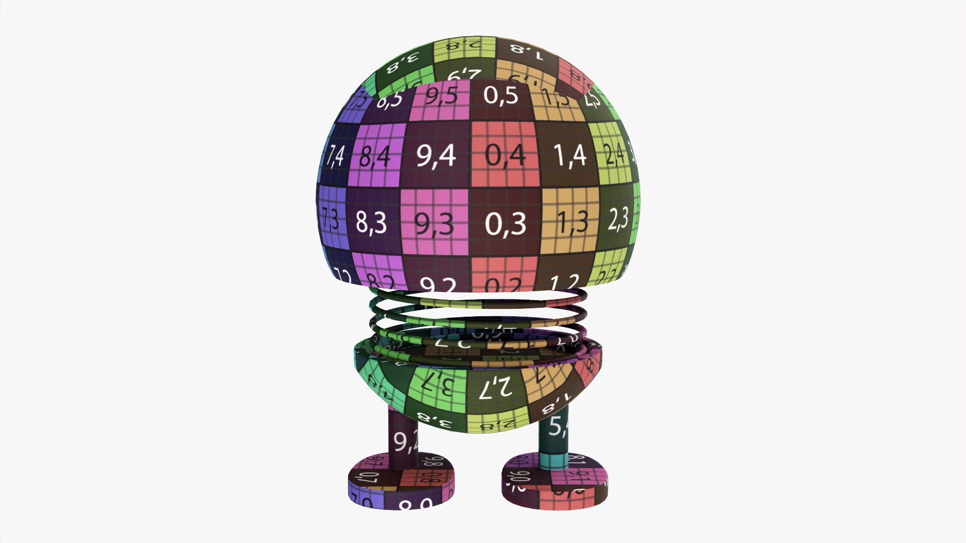 3D model Car spring toy figure 01 smile happy - TurboSquid 1811703