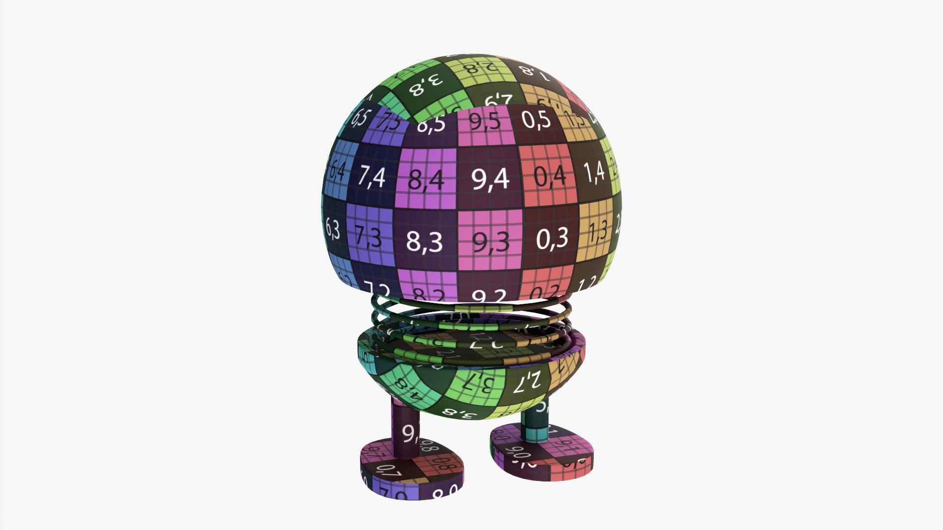 3D model Car spring toy figure 01 smile happy - TurboSquid 1811703