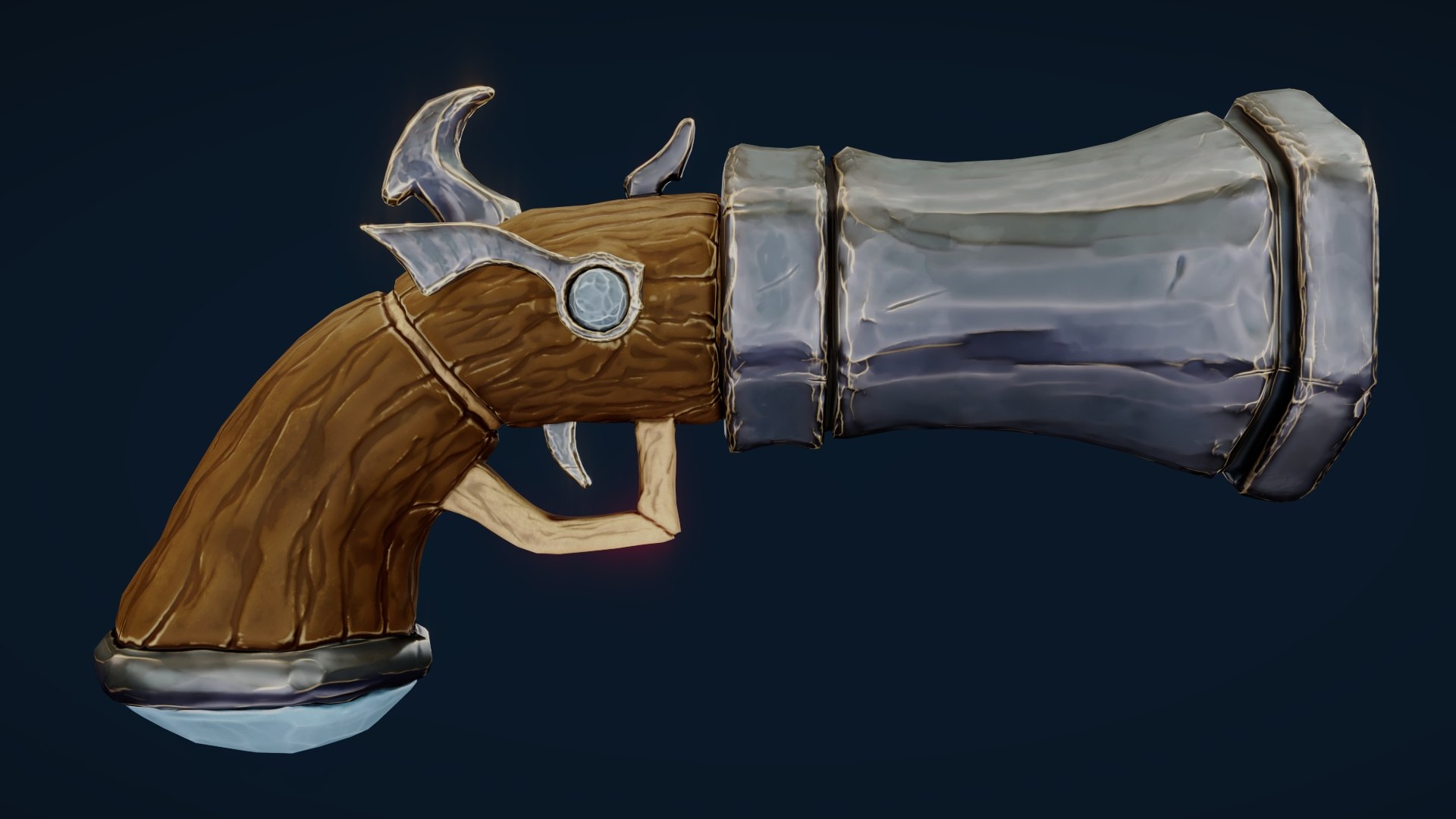 3D Stylized Hand Cannon model - TurboSquid 1808687