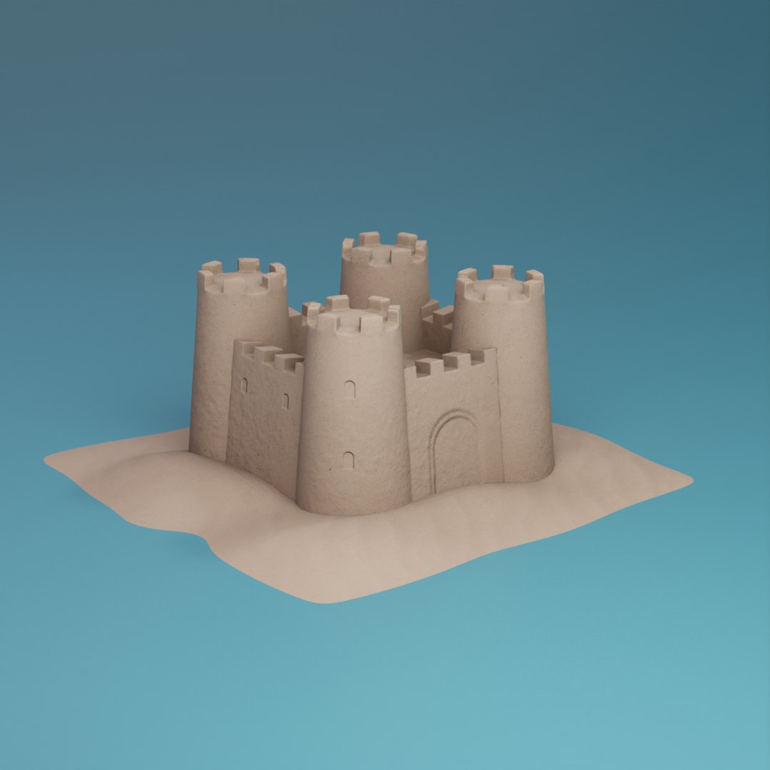 3D Sandcastle - TurboSquid 2238534