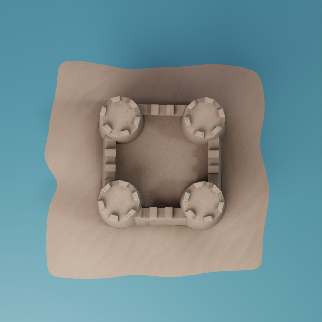 3D Sandcastle - TurboSquid 2238534