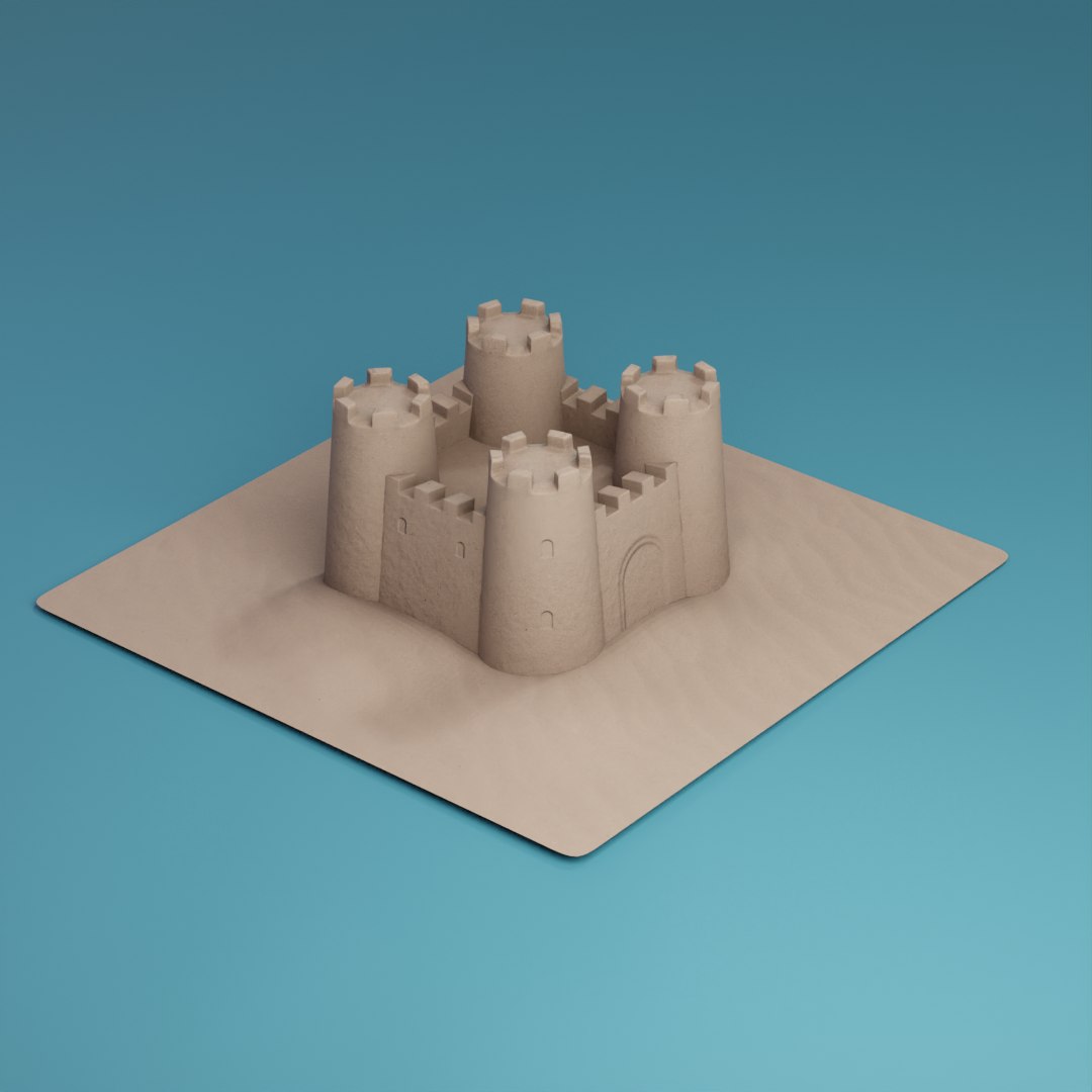 3D Sandcastle - TurboSquid 2238534