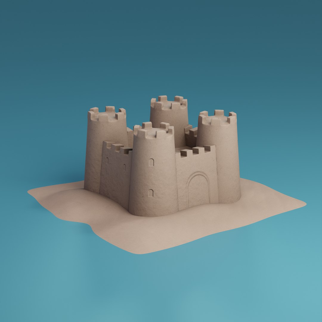 3D Sandcastle - TurboSquid 2238534