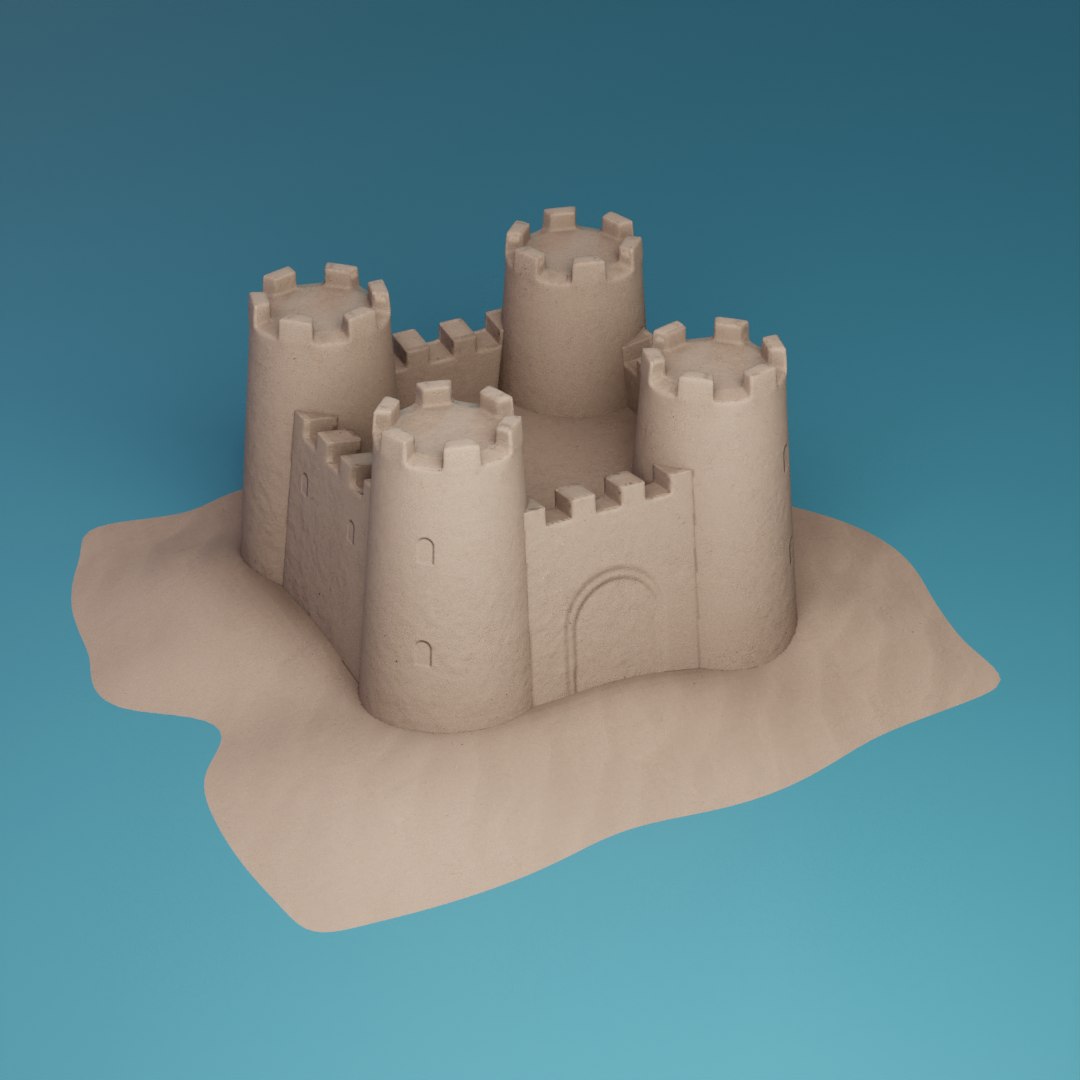 3D Sandcastle - TurboSquid 2238534