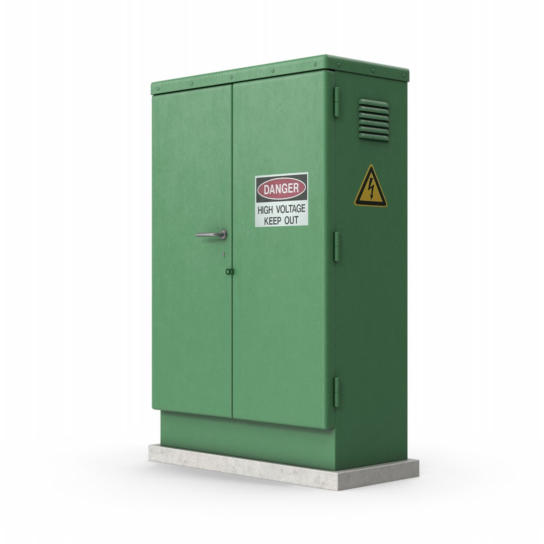 Green Electric Box Low Poly 3D Model - TurboSquid 2305004