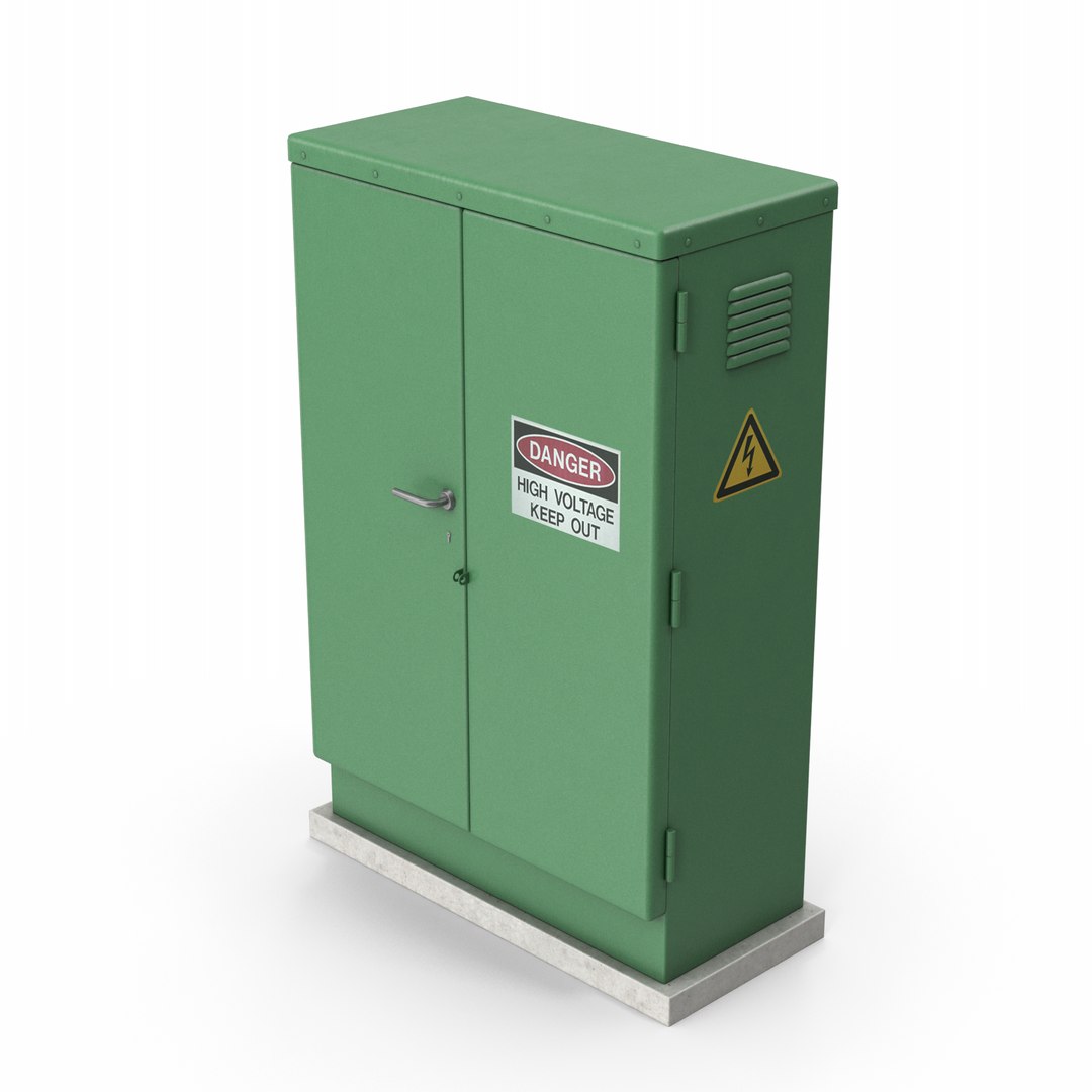 Green Electric Box Low Poly 3D Model - TurboSquid 2305004