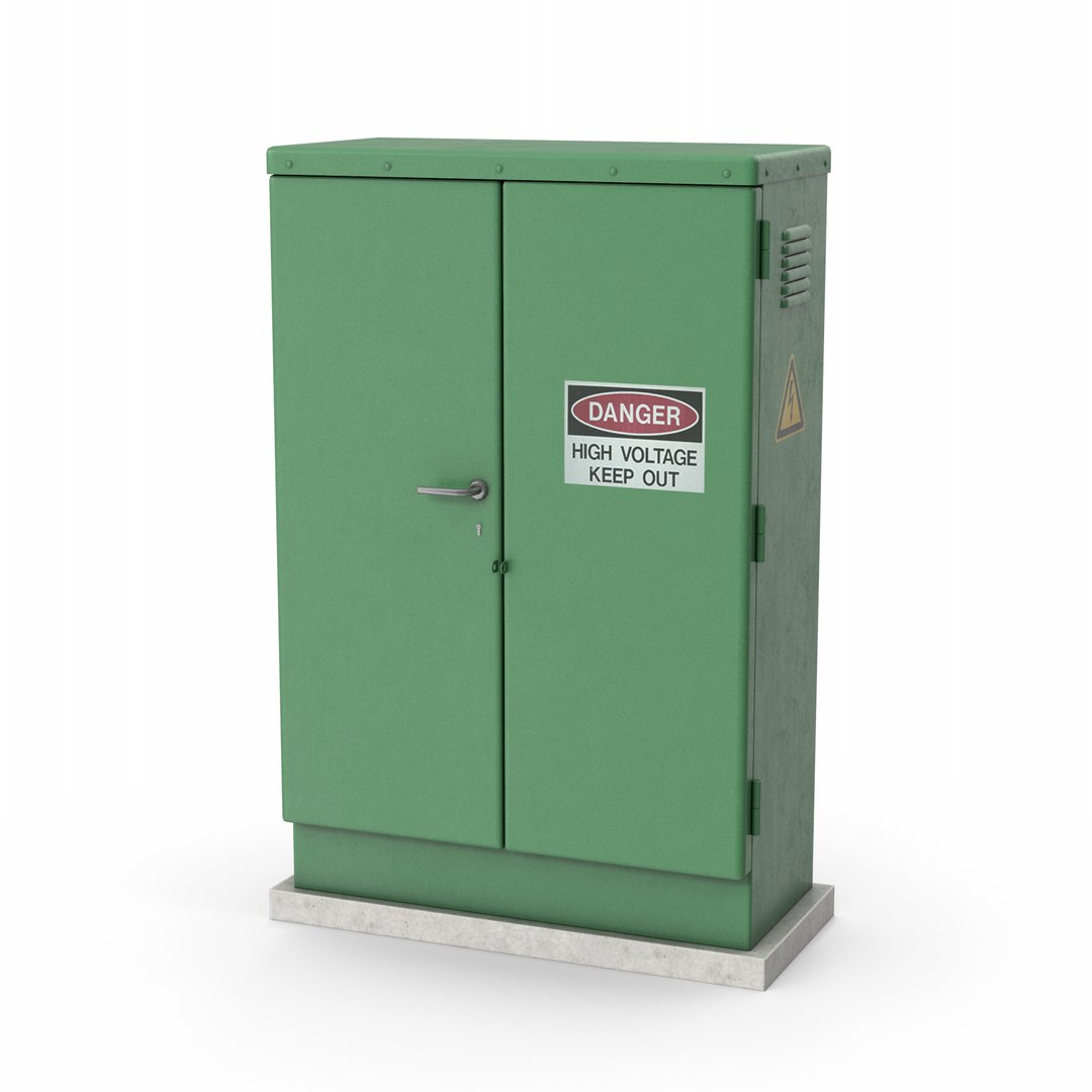 Green Electric Box Low Poly 3D Model - TurboSquid 2305004