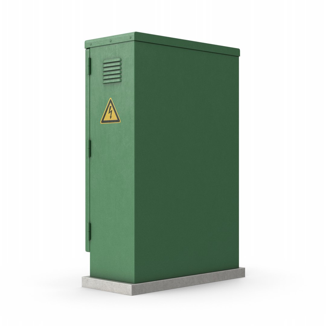 Green Electric Box Low Poly 3D Model - TurboSquid 2305004