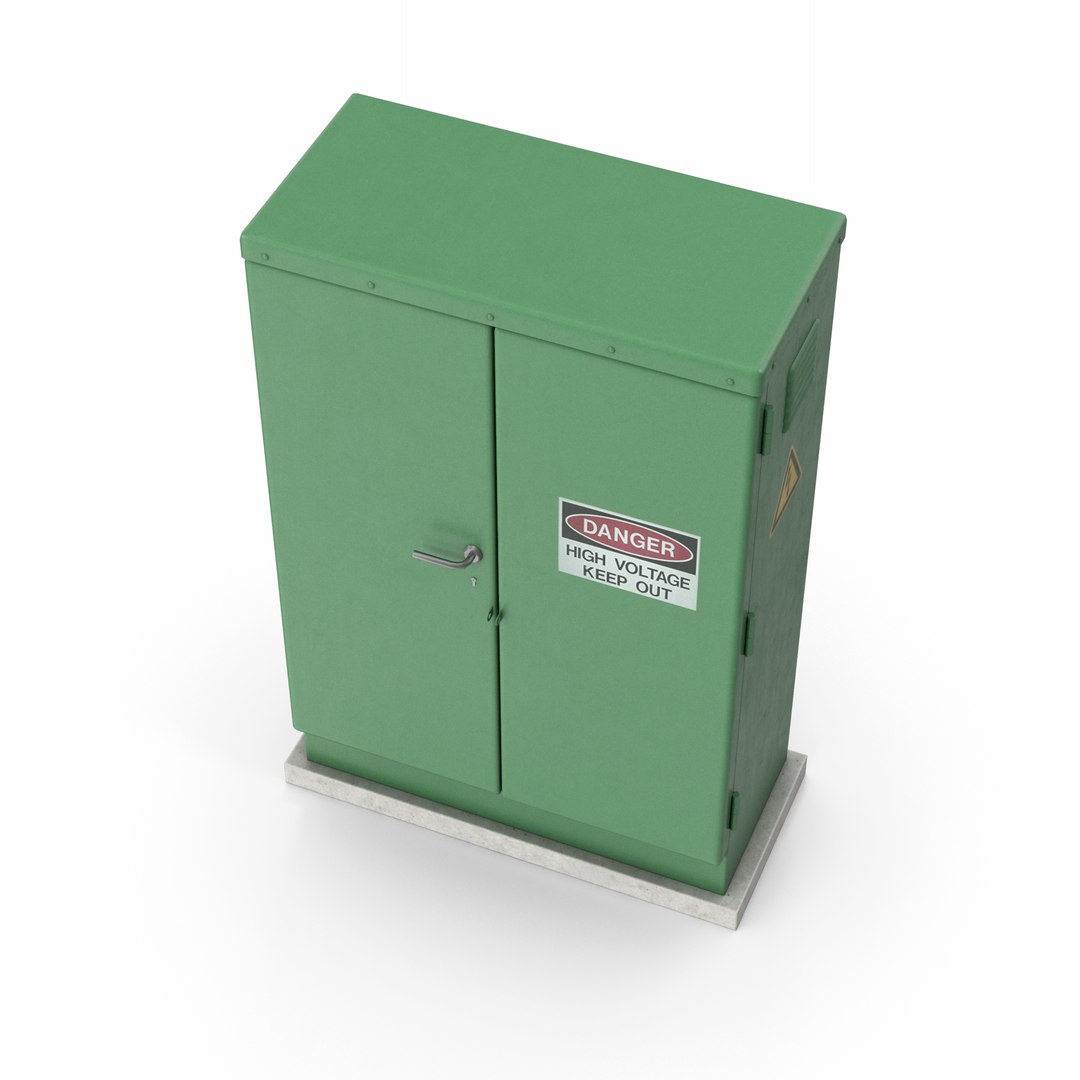 Green Electric Box Low Poly 3D Model - TurboSquid 2305004