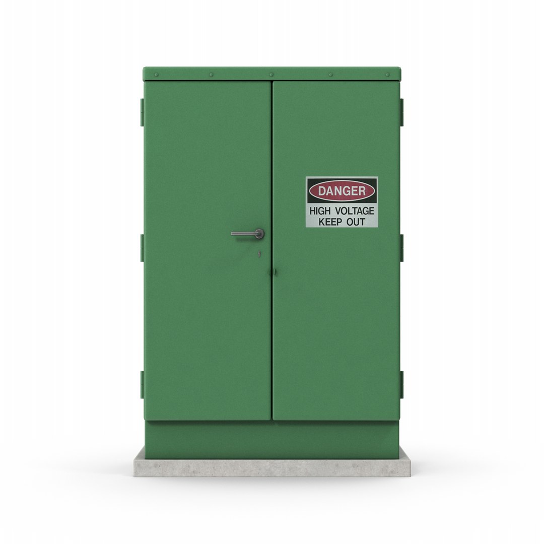 Green Electric Box Low Poly 3D Model - TurboSquid 2305004