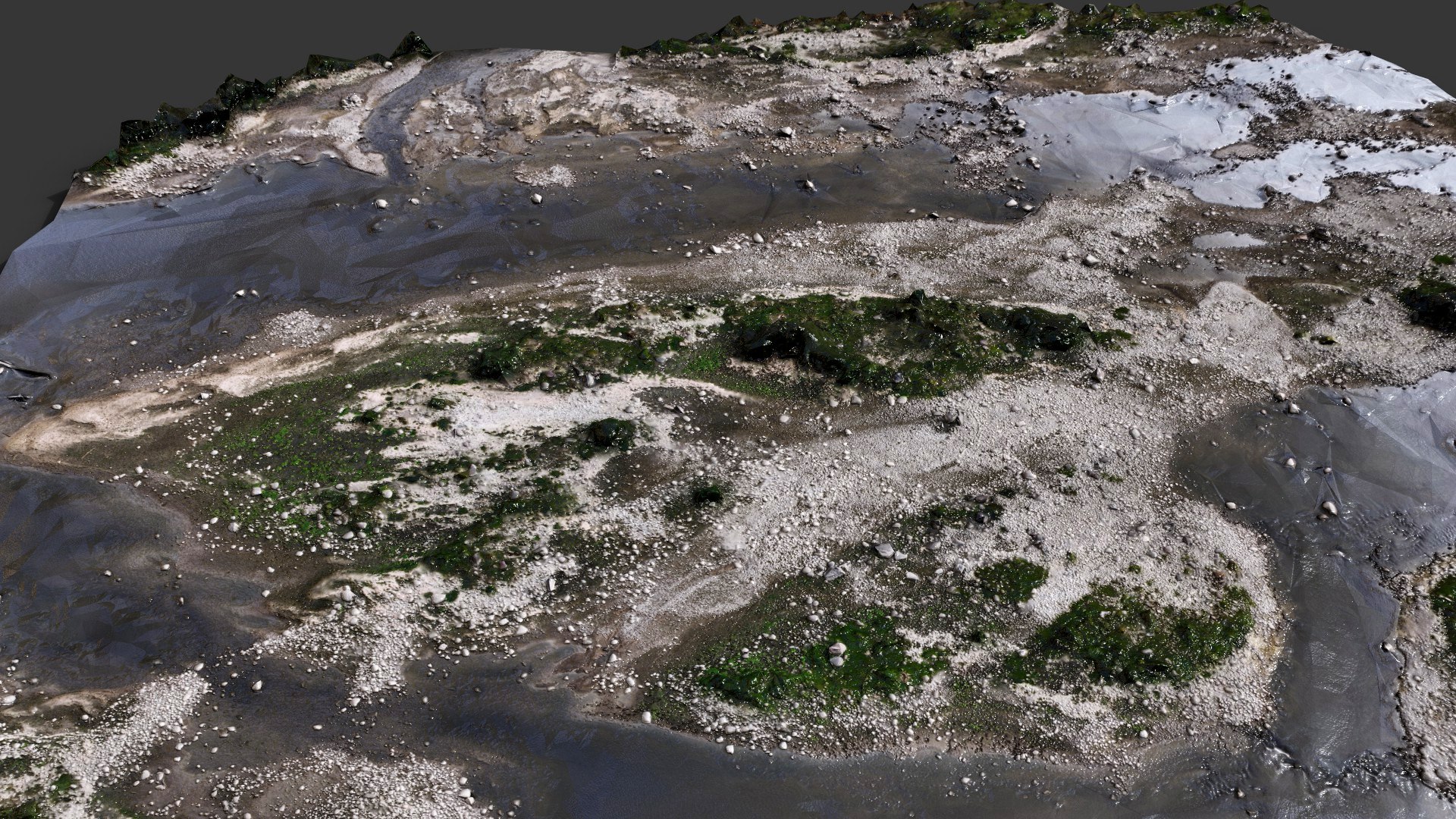 3D Riverbed Beach Terrain Rocks Pt2 PBR Photogrammetry Model ...