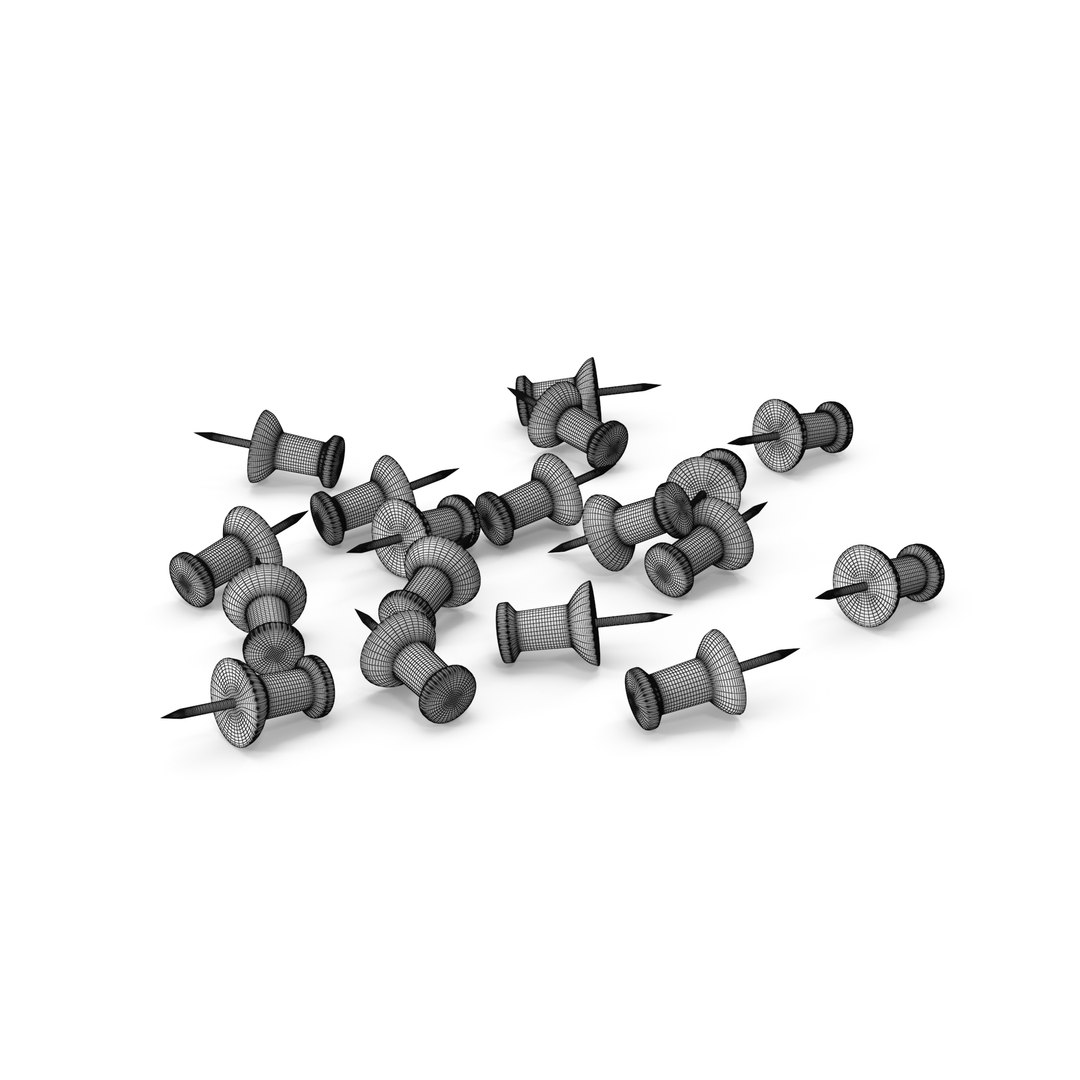 Pile Of Push Pins 3D model - TurboSquid 2085277