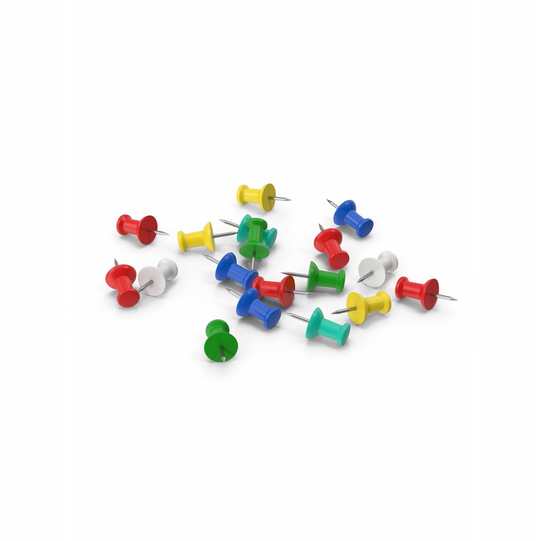 Pile Of Push Pins 3D model - TurboSquid 2085277