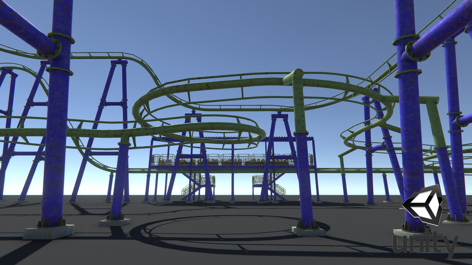 Pbr roller coaster model - TurboSquid 1317058