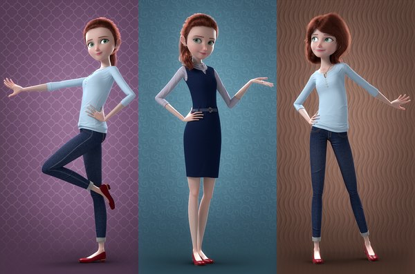 Cartoon family rigged character 3D model - TurboSquid 1256820