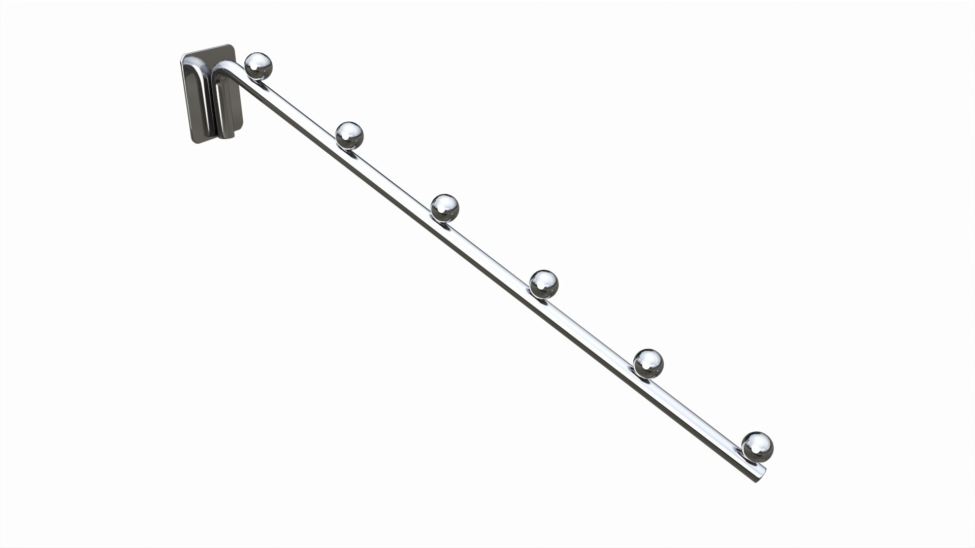 Store Pegboard 6 Ball Waterfall Faceout Hook 3D Model - TurboSquid 2195438