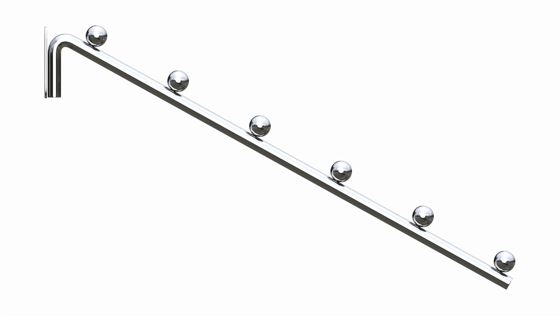 Store Pegboard 6 Ball Waterfall Faceout Hook 3D Model - TurboSquid 2195438