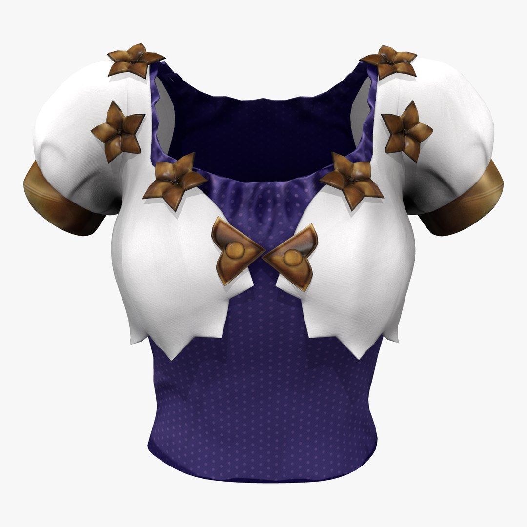 3D Model Puff Shoulders Star Bolero Bolero Blouse Fantasy Top ...