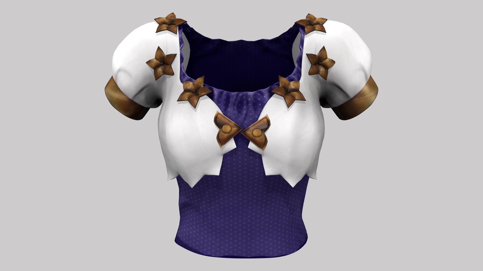 3D Model Puff Shoulders Star Bolero Bolero Blouse Fantasy Top ...