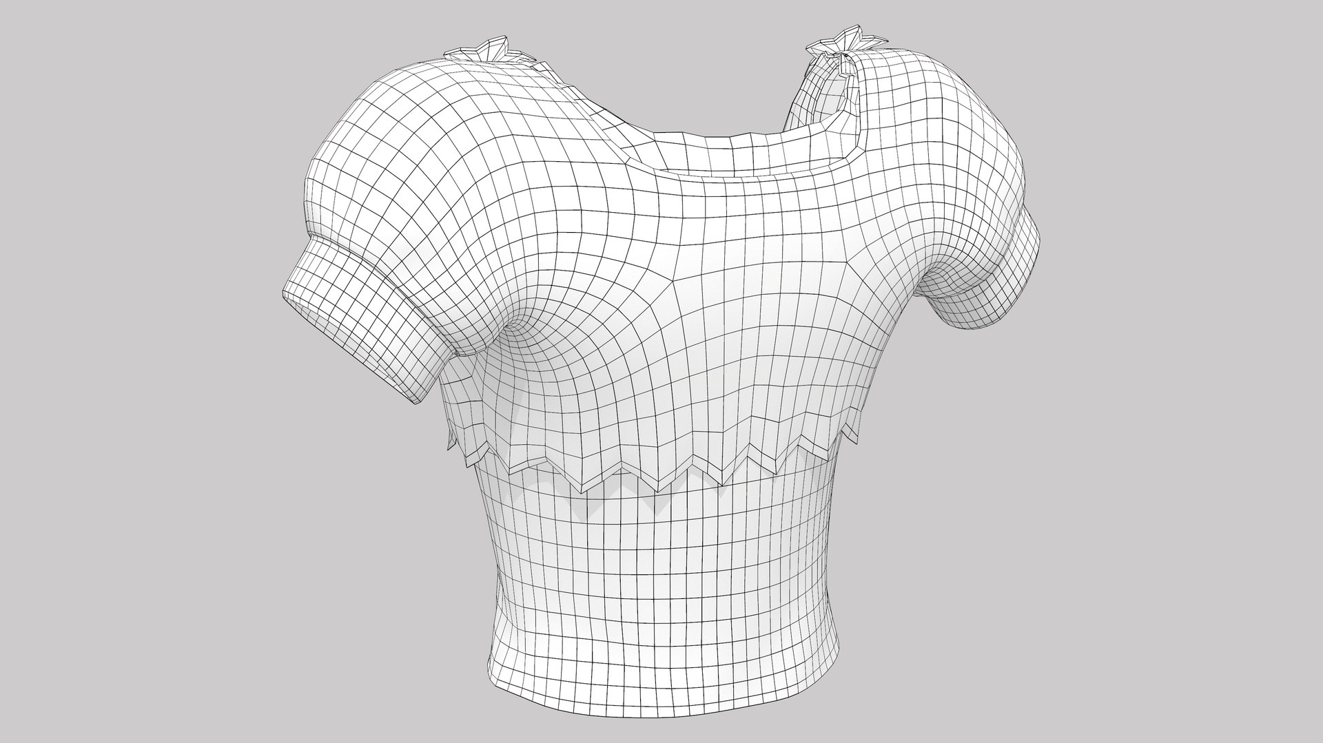 3D Model Puff Shoulders Star Bolero Bolero Blouse Fantasy Top ...