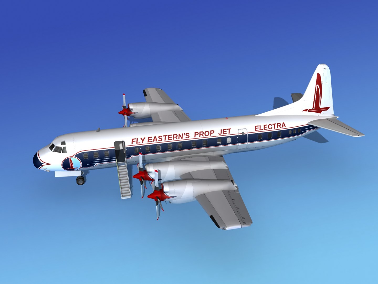 3d Model Propellers Electra Airline Lockheed