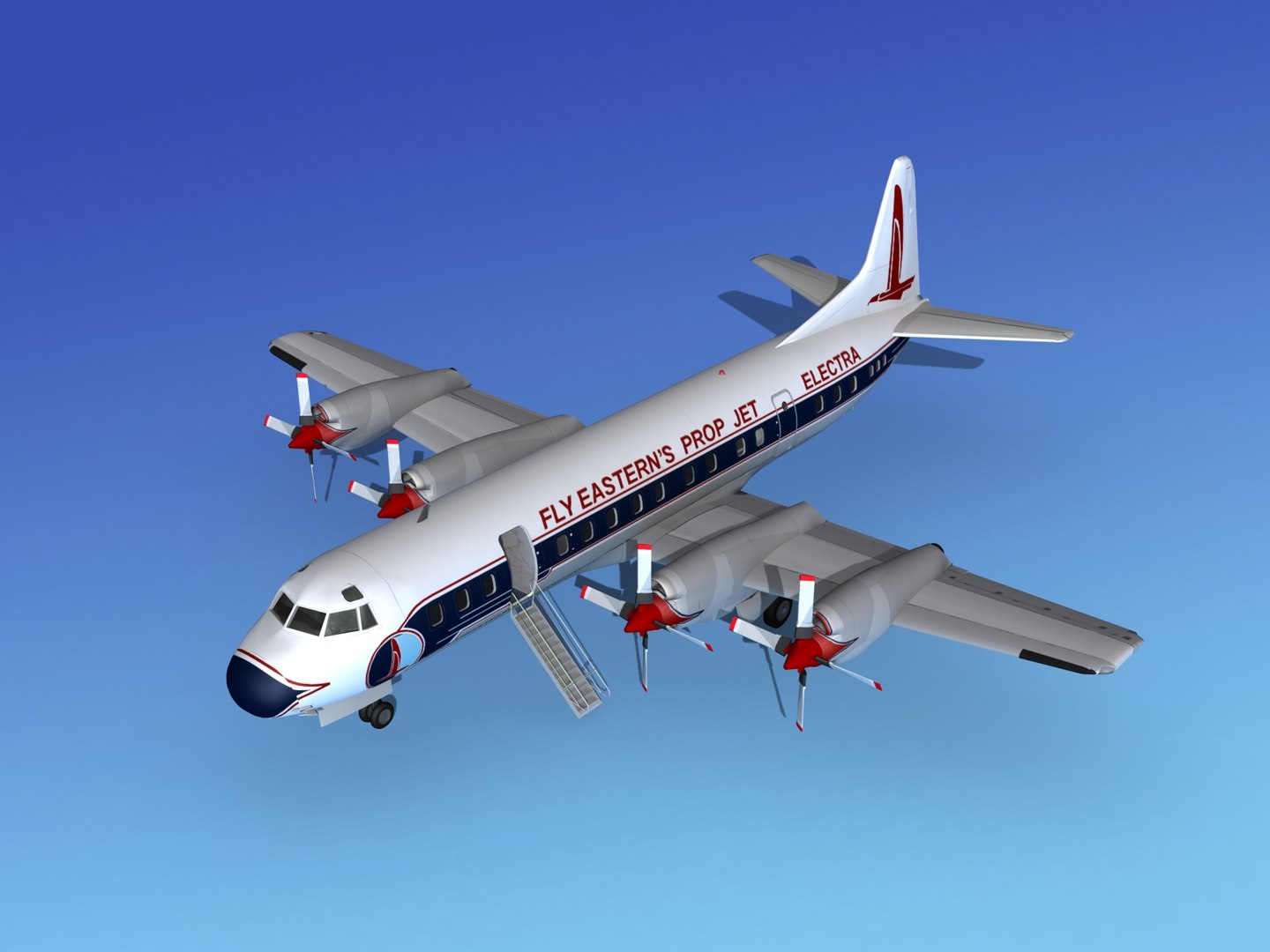 3d Model Propellers Electra Airline Lockheed