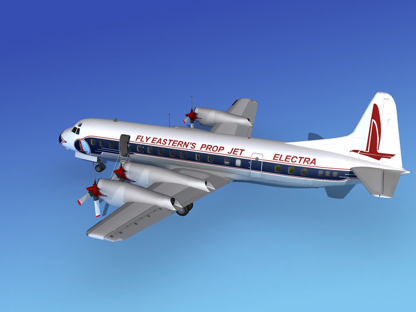 3d Model Propellers Electra Airline Lockheed