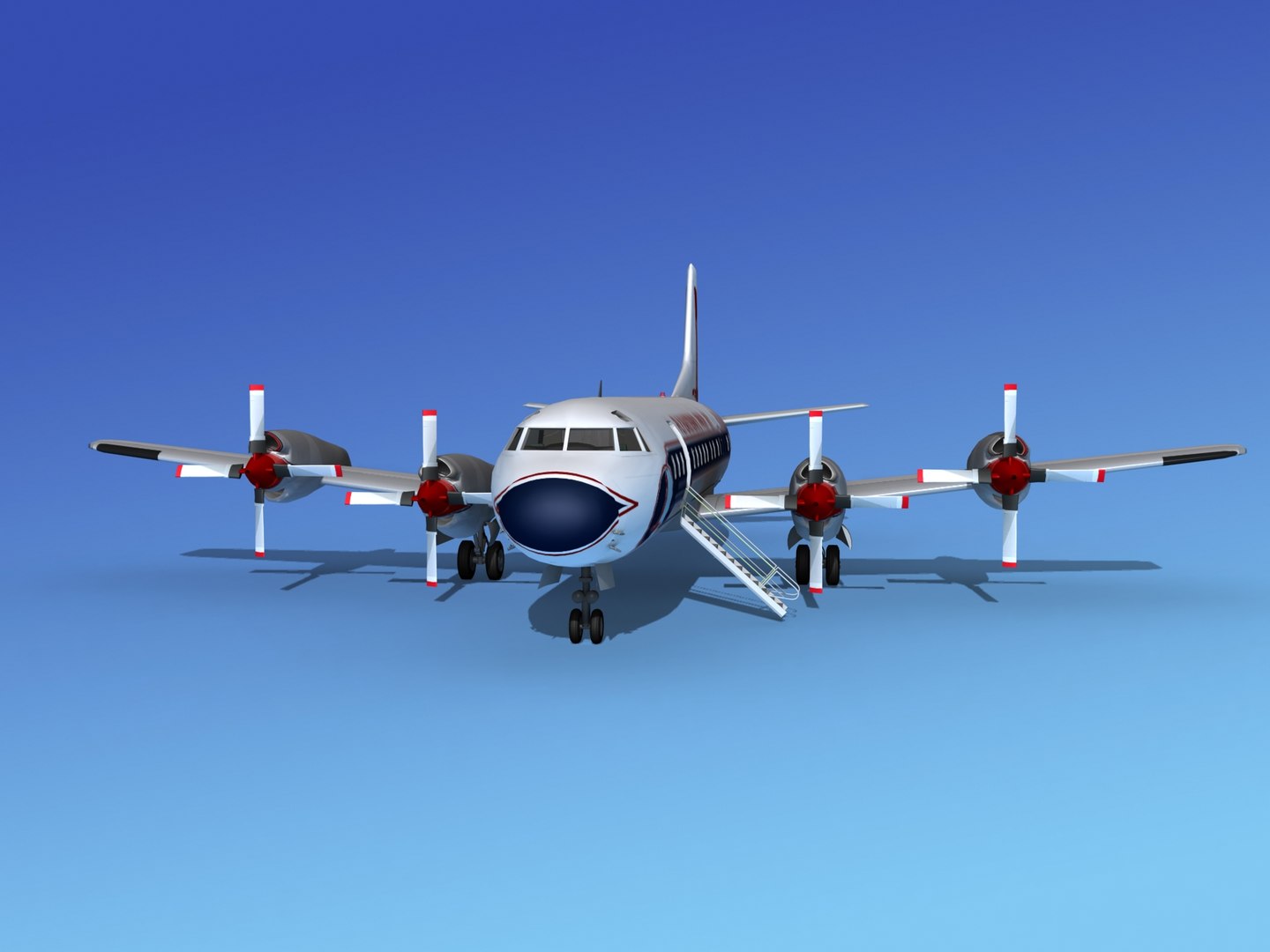 3d Model Propellers Electra Airline Lockheed