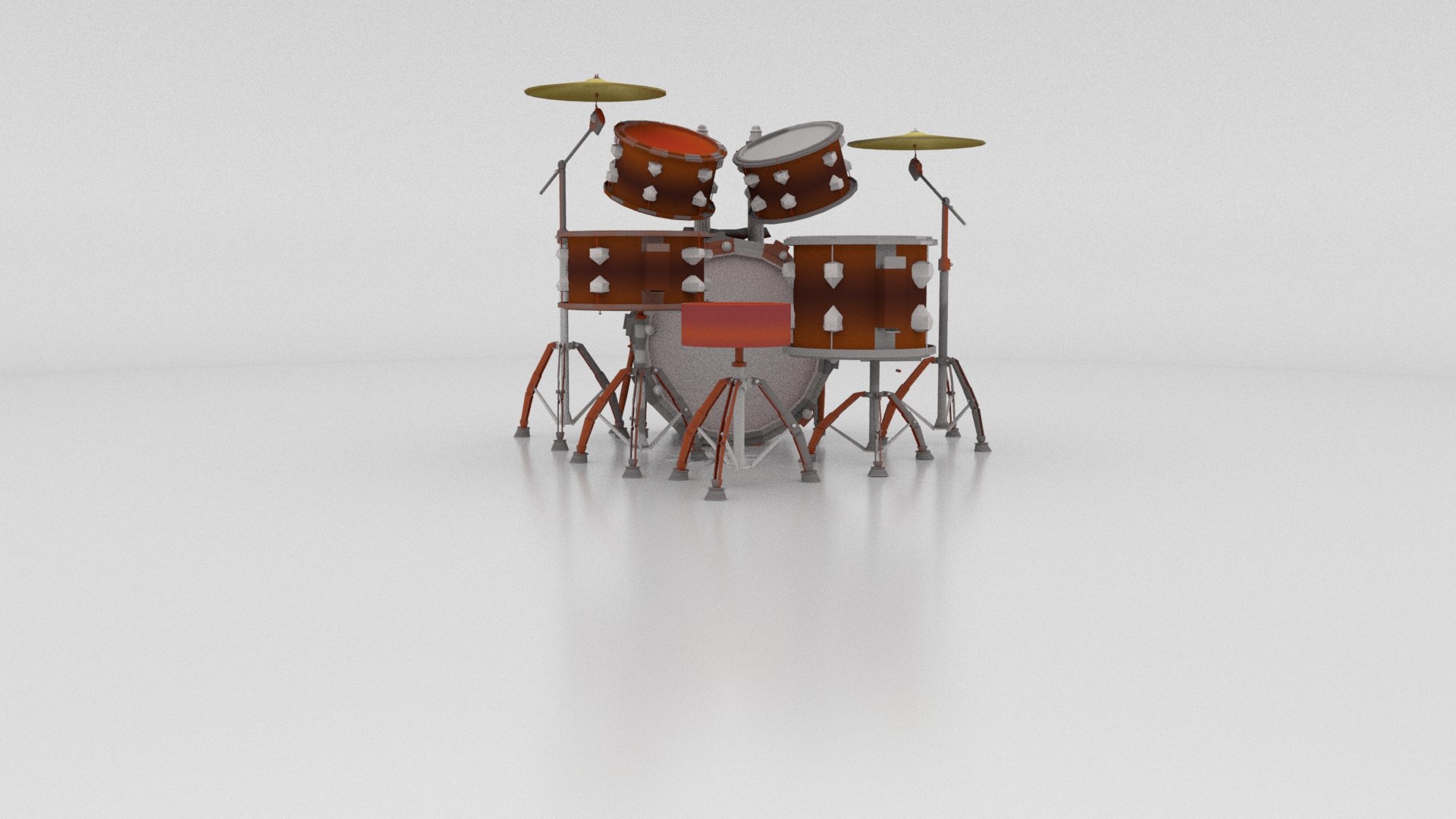 3D Model Cartoon Drumkit - TurboSquid 2219570