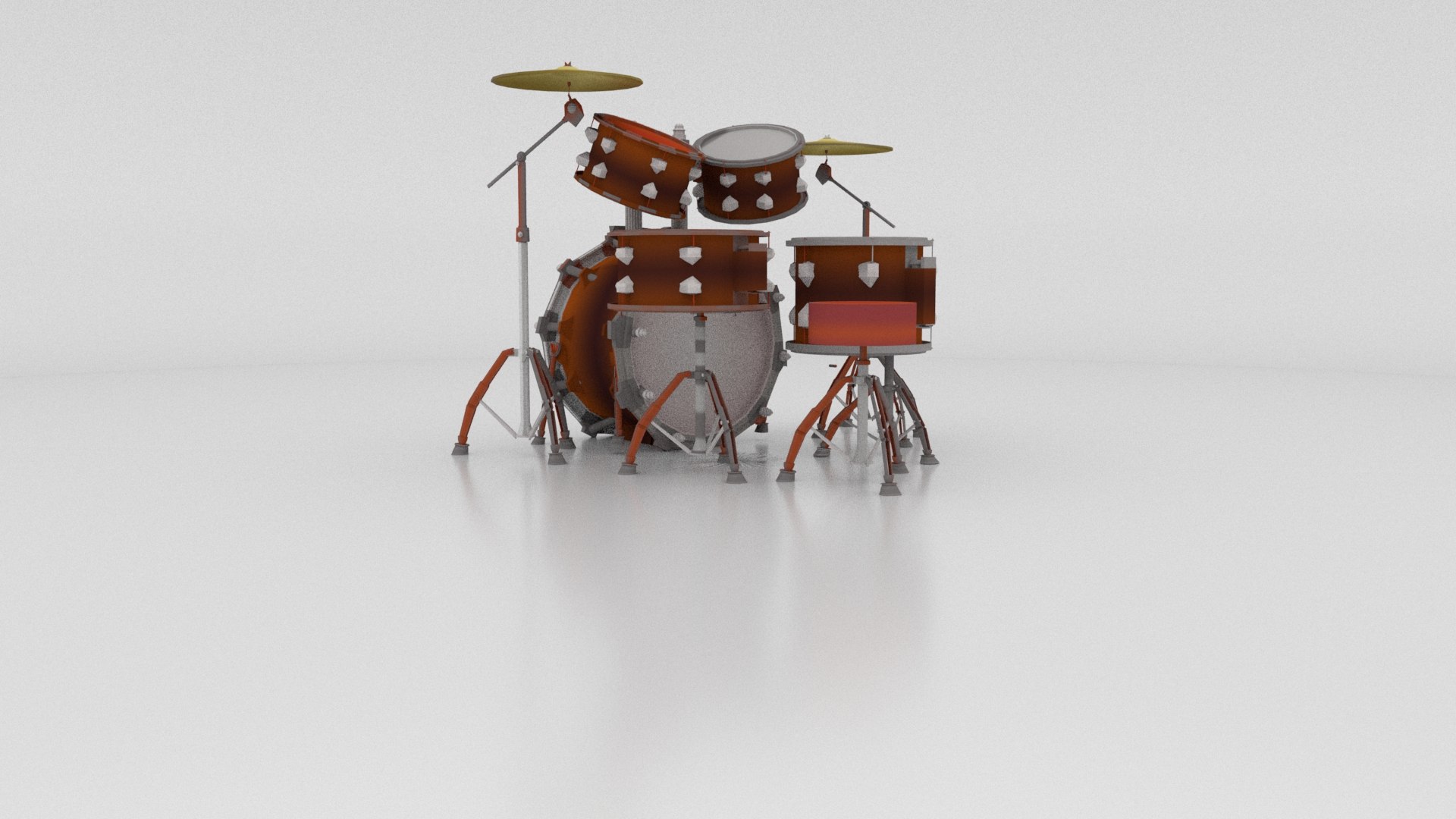 3D Model Cartoon Drumkit - TurboSquid 2219570