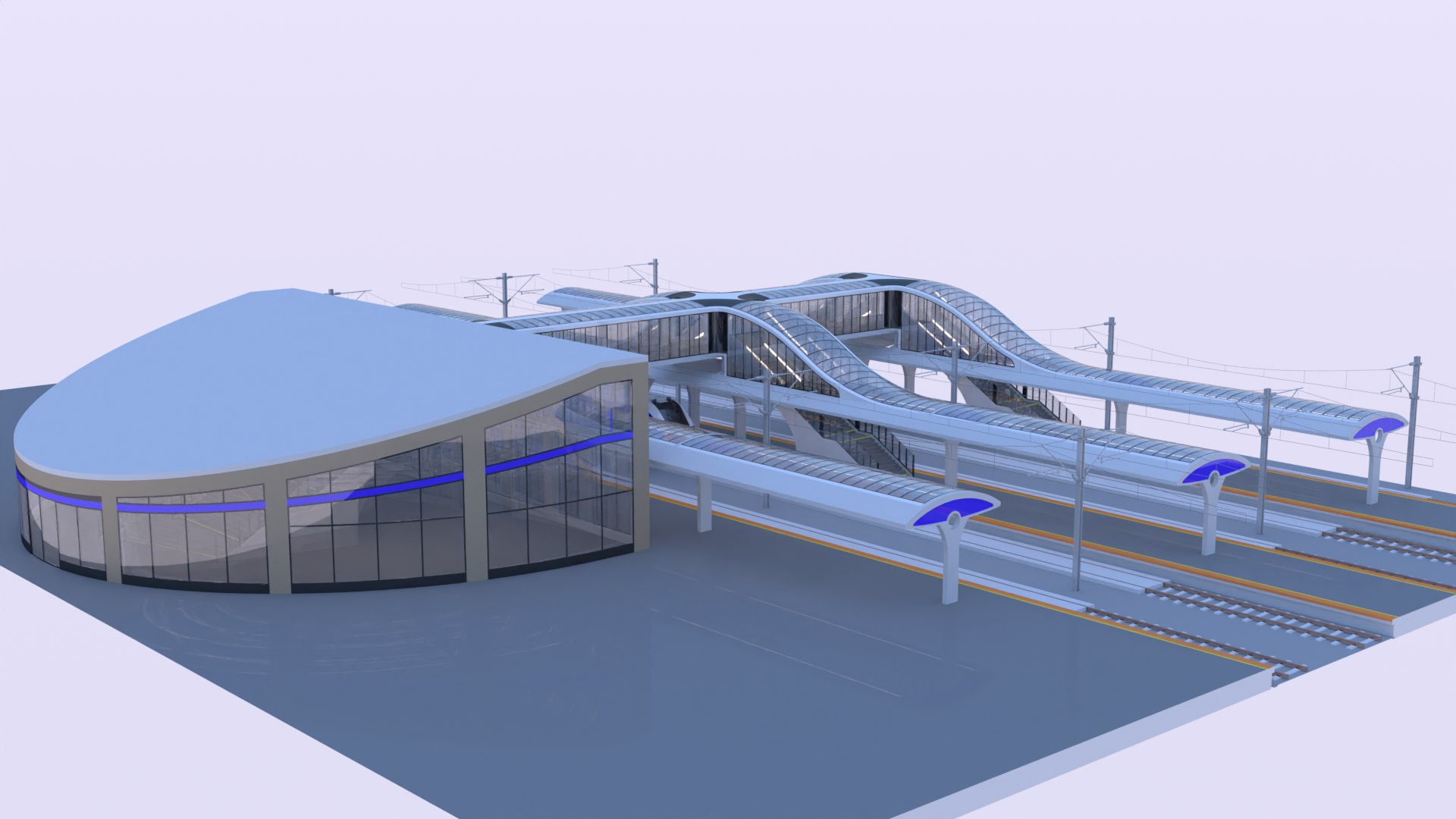 American Train Station II Model - TurboSquid 2299186