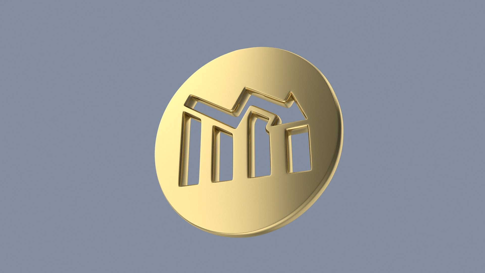 3D Business Performance Decline Chart Symbol Gold - TurboSquid 2066713