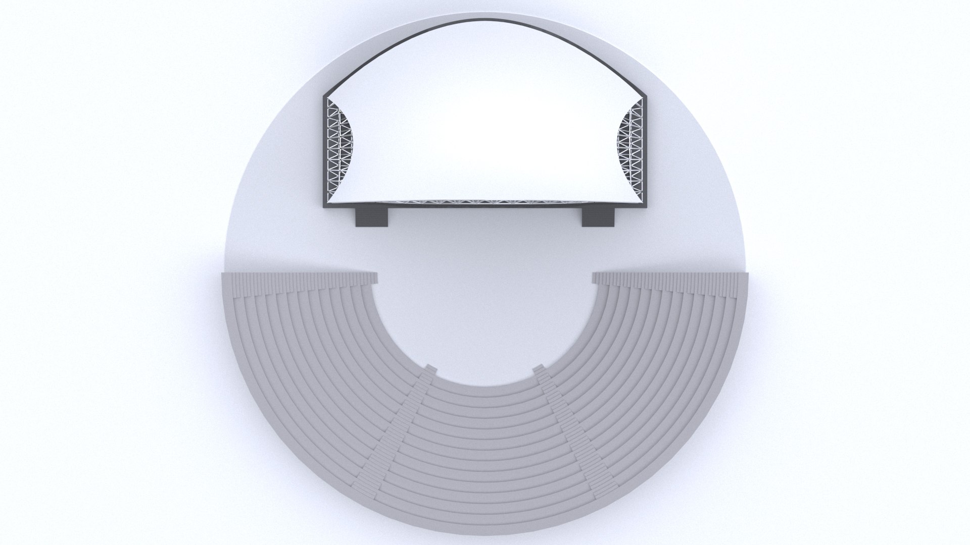 3D Outdoor Amphitheatre Stage 01 Model - TurboSquid 2356472