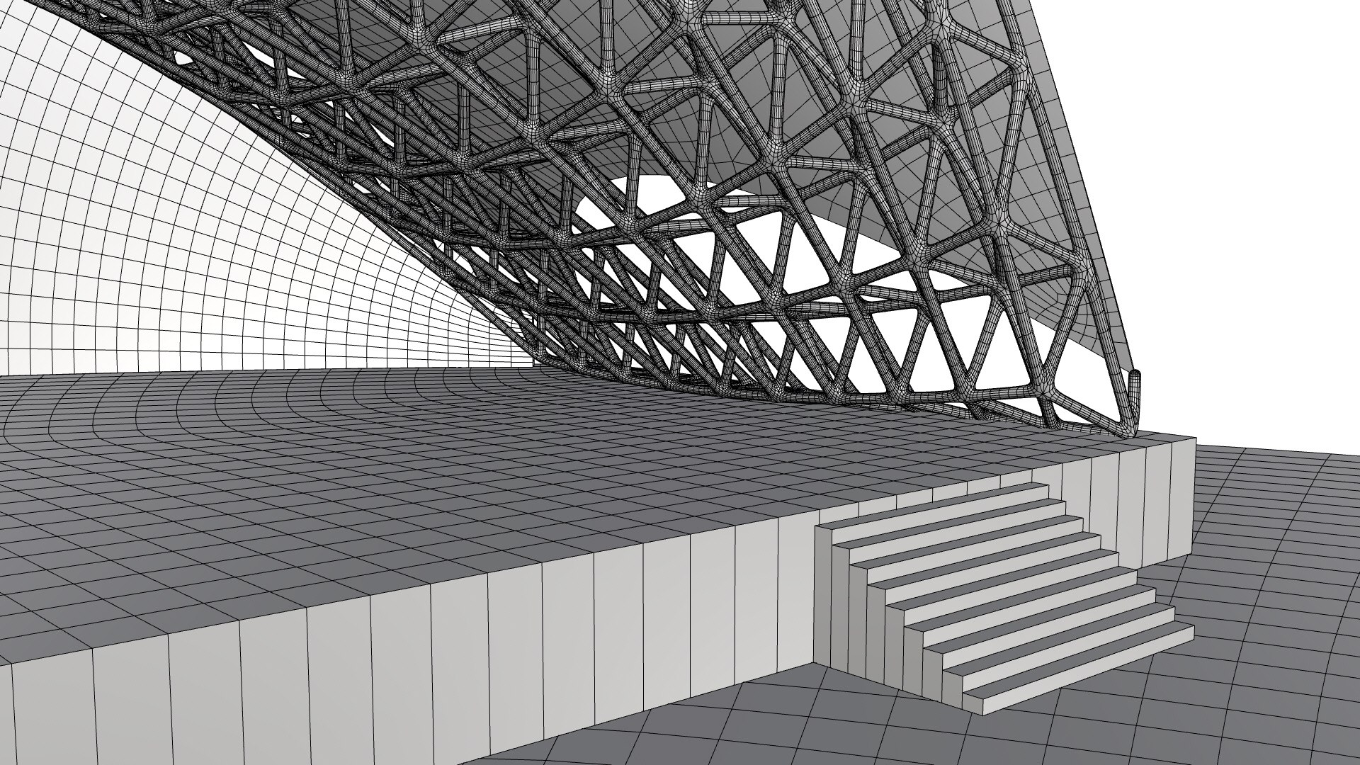 3D Outdoor Amphitheatre Stage 01 Model - TurboSquid 2356472