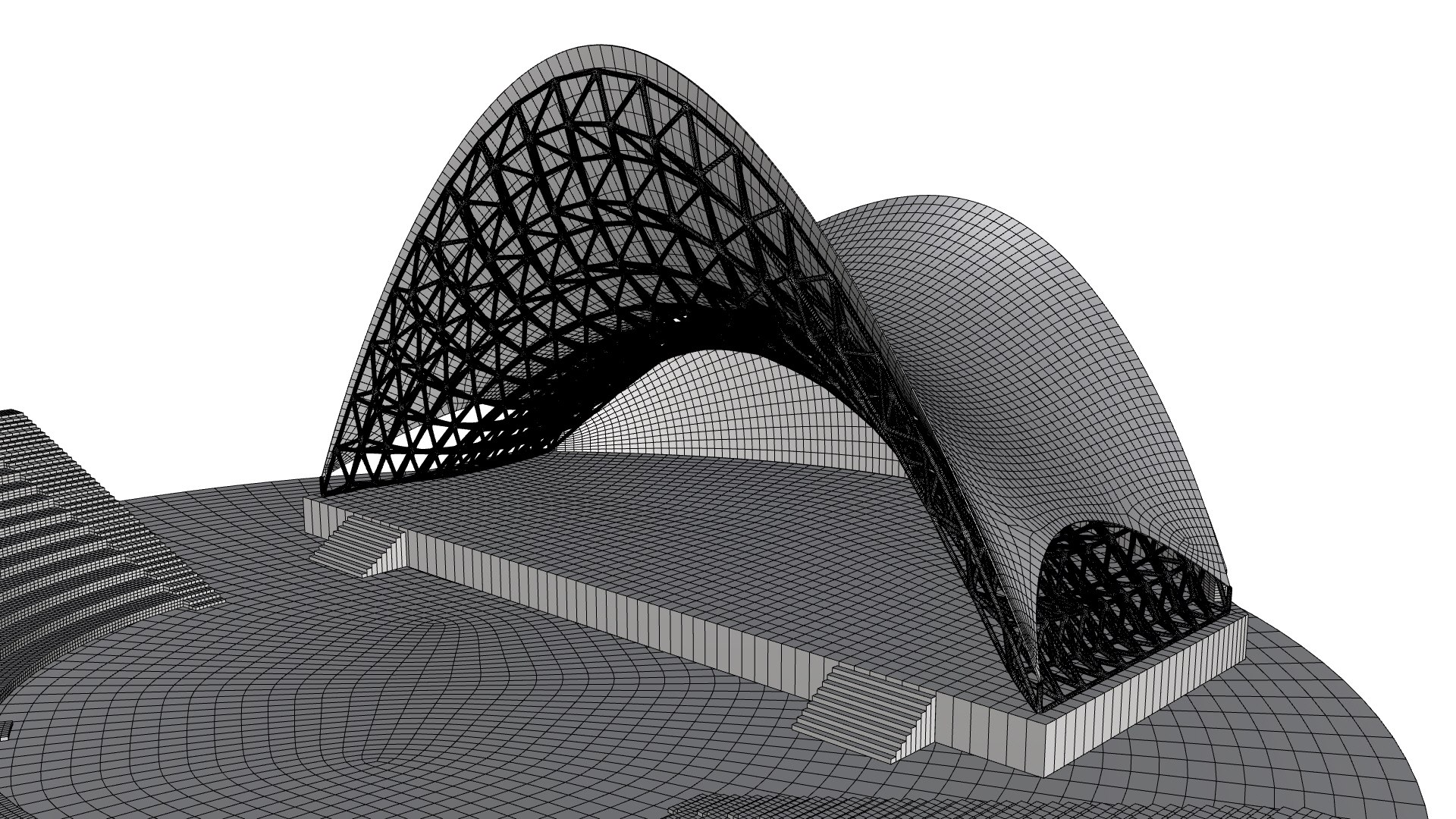 3D Outdoor Amphitheatre Stage 01 Model - TurboSquid 2356472