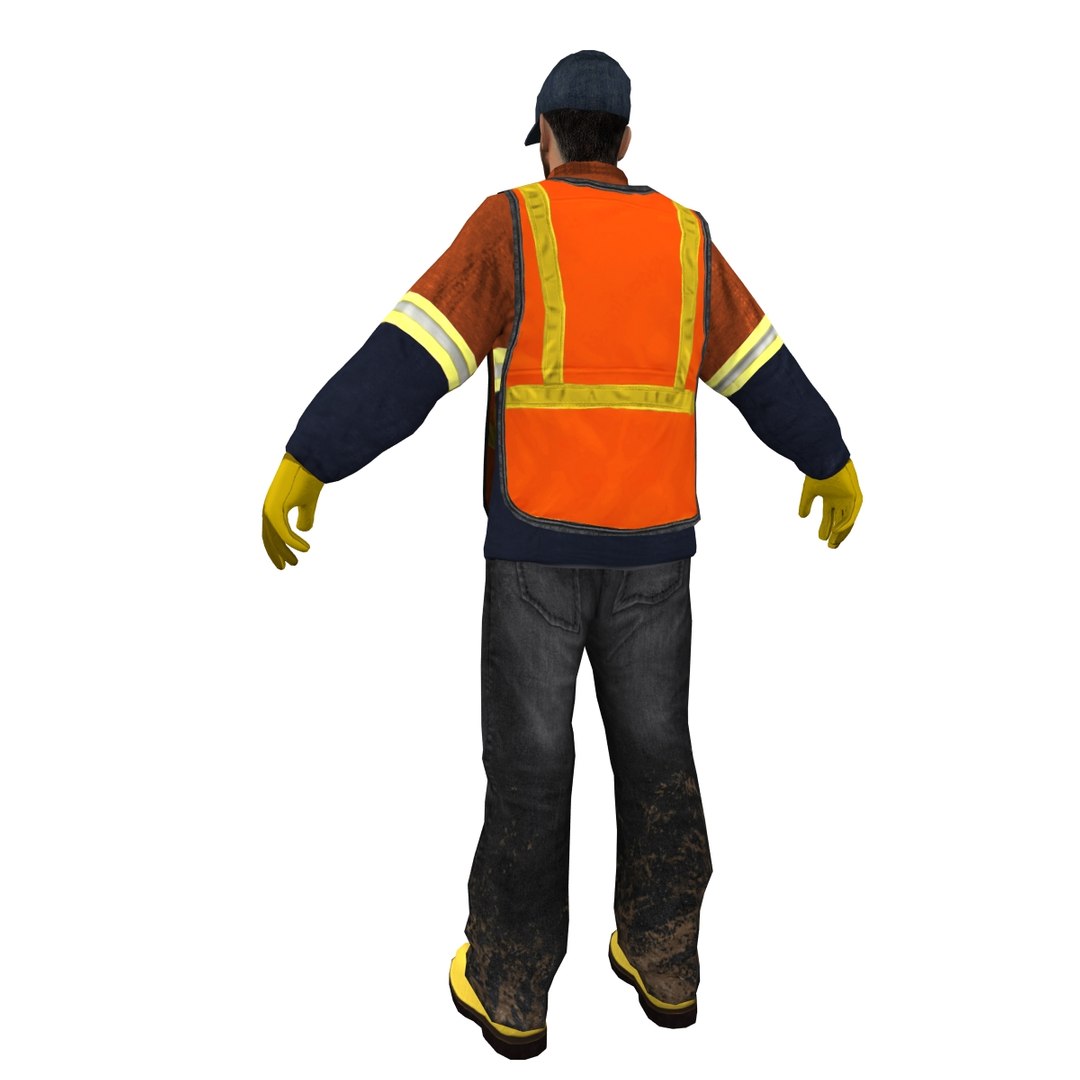 Worker Man 3d Model