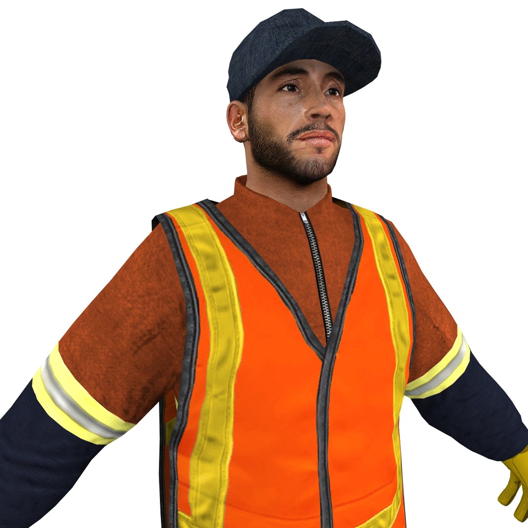 Worker Man 3d Model