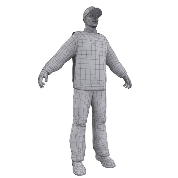 worker man 3d model